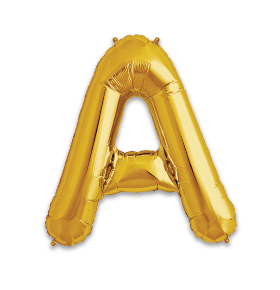 34" Letters Gold – Helium & Balloons of Texas